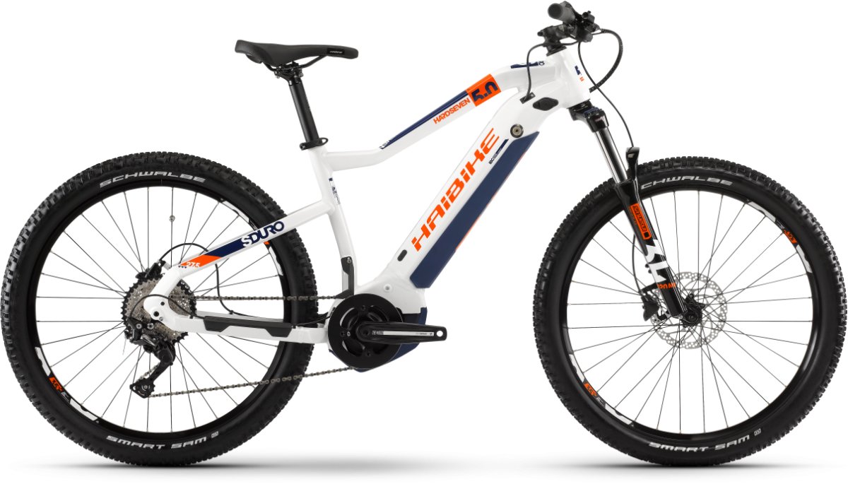 Электровелосипед Haibike SDURO HardSeven 5.0 i500Wh бело-оранжево-синий ...