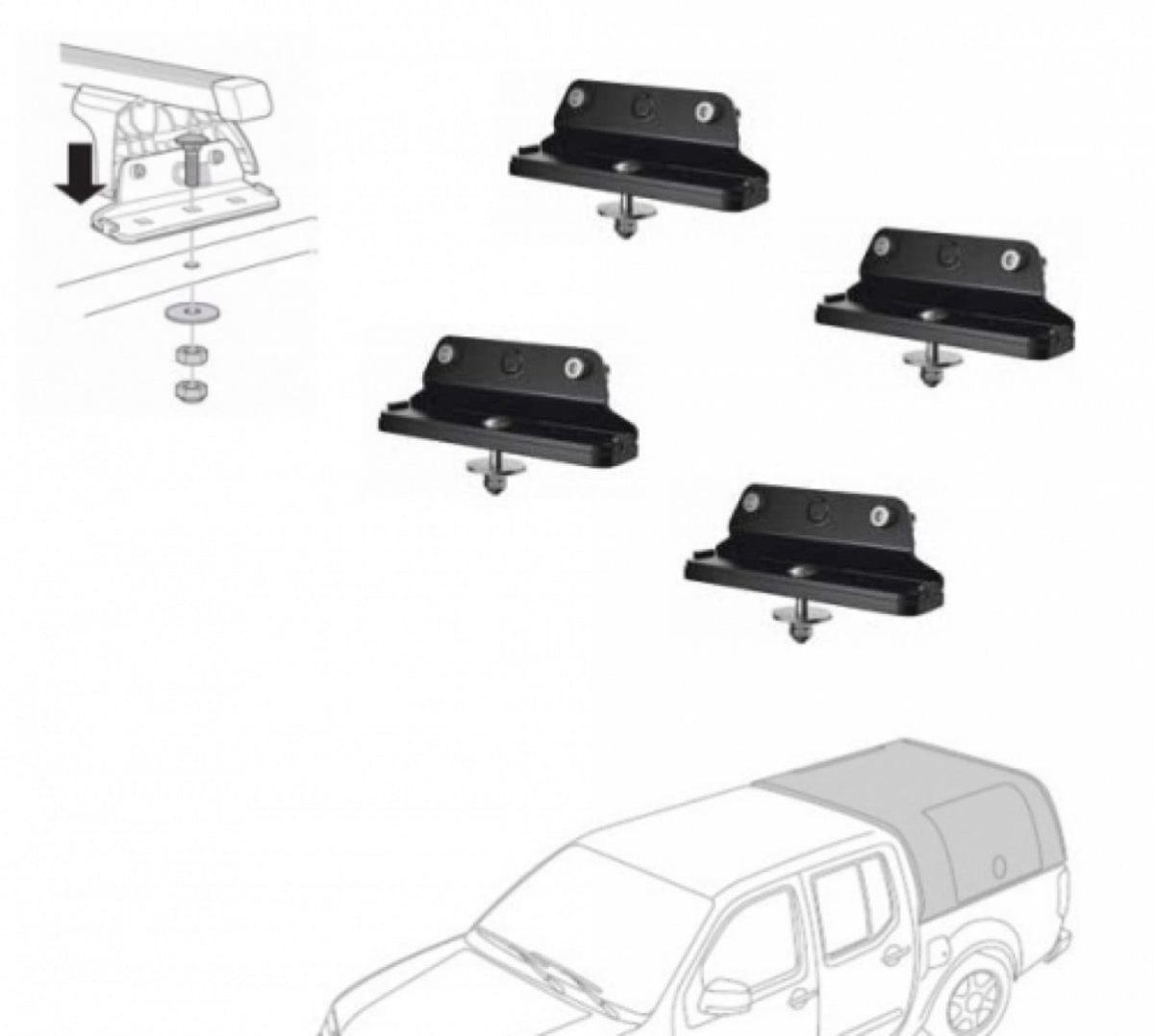 Монтажный комплект Thule Artificial Fixpoint Черный TH 543 VeloOnline